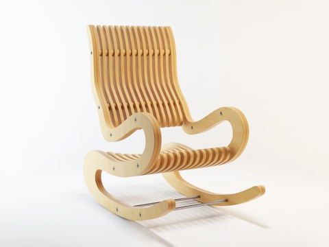 Nesting CNC Router Making Rocking Chair Projects & Files