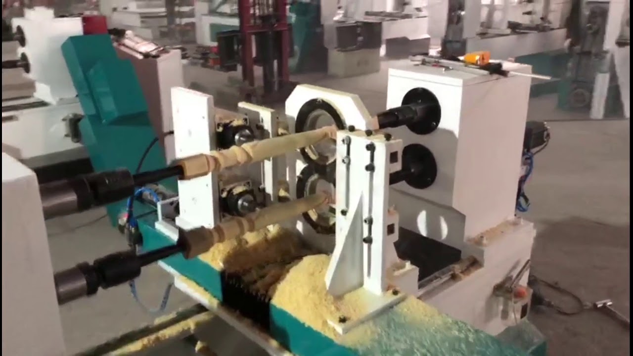 מכונת מחרטת עץ Cnc דו ציר עם ציר לגילוף